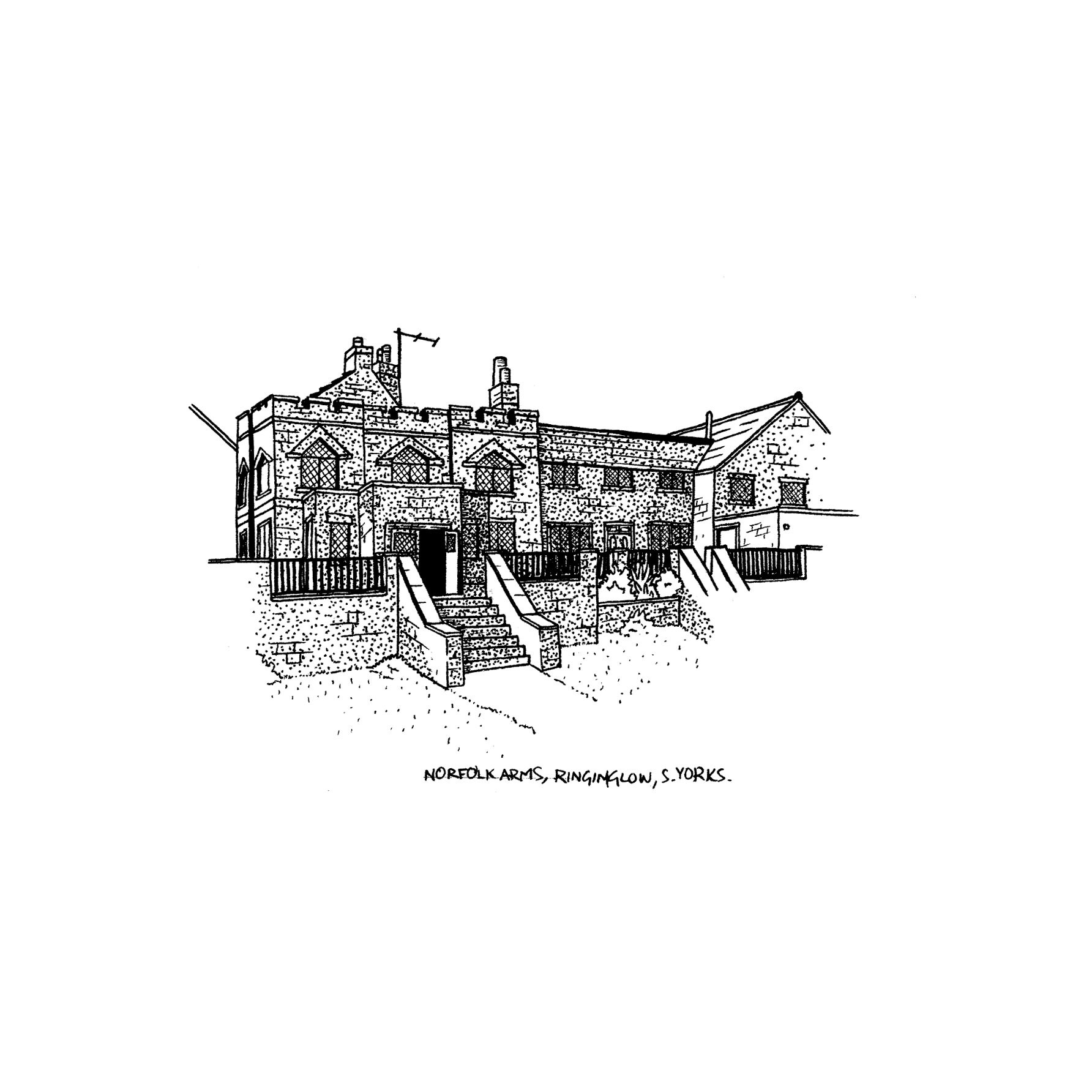 The Norfolk Arms Print, Ringinglow, Sheffield Art print, Sheffield ...