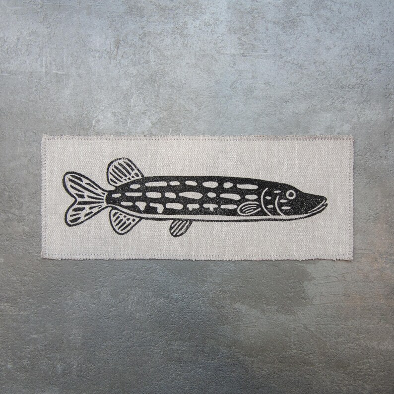 Block Print Pike Patch: Hand-printed Denim, Sew-on or Iron-on - Etsy