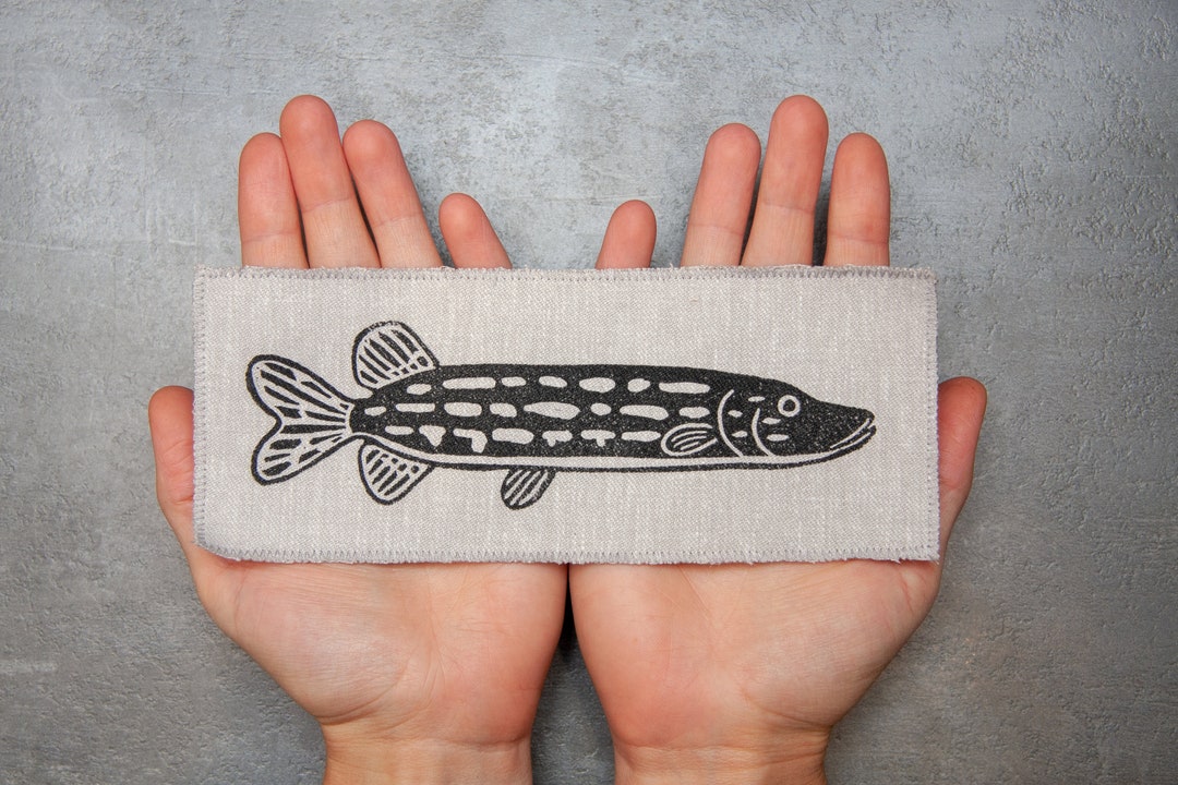 Block Print Pike Patch: Hand-printed Denim, Sew-on or Iron-on - Etsy