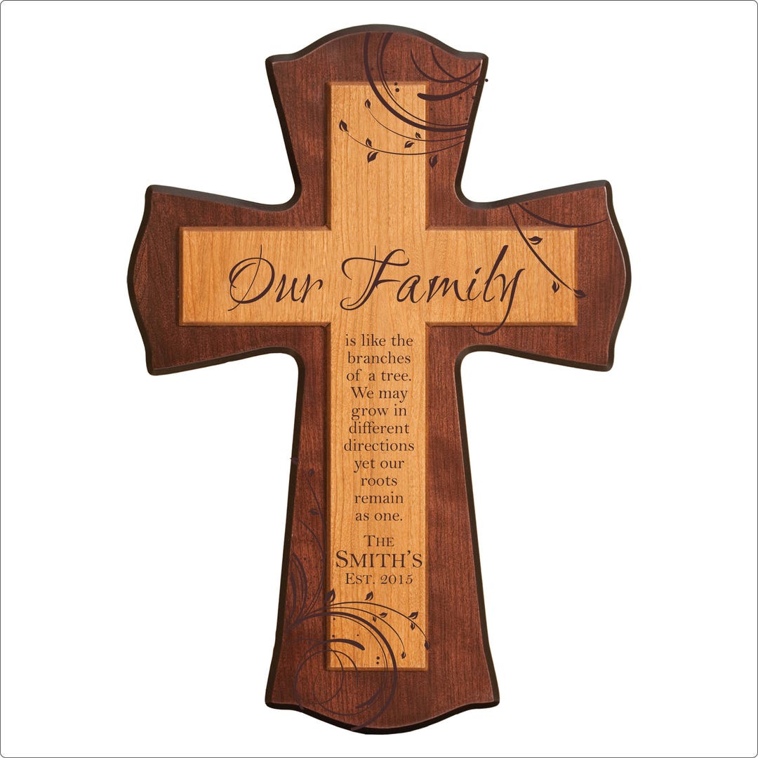 Personalized Family Cross, our Family is Like the Branches of a Tree ...