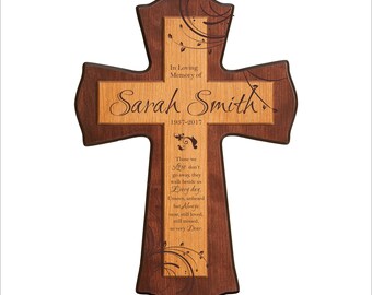 Cross in Loving Memory Full Color Star Shape 008 Custom Vinyl - Etsy