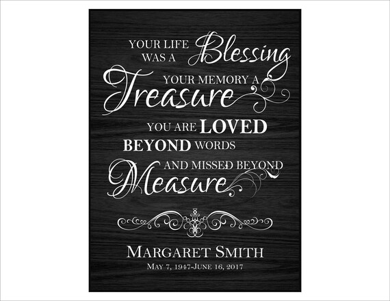 Custom Memorial Plaque In Loving Memory Sympathy Gift | Etsy