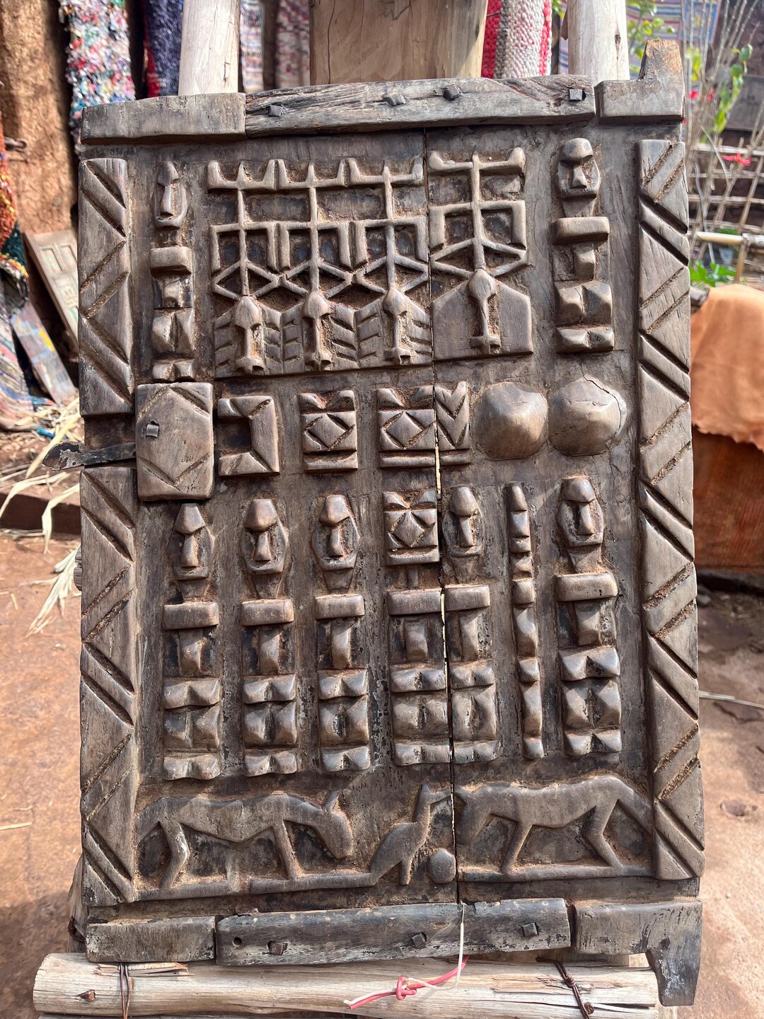African Dogon Door Carved Wood Granary Door Dogoan Tribe Mali Dogon ...