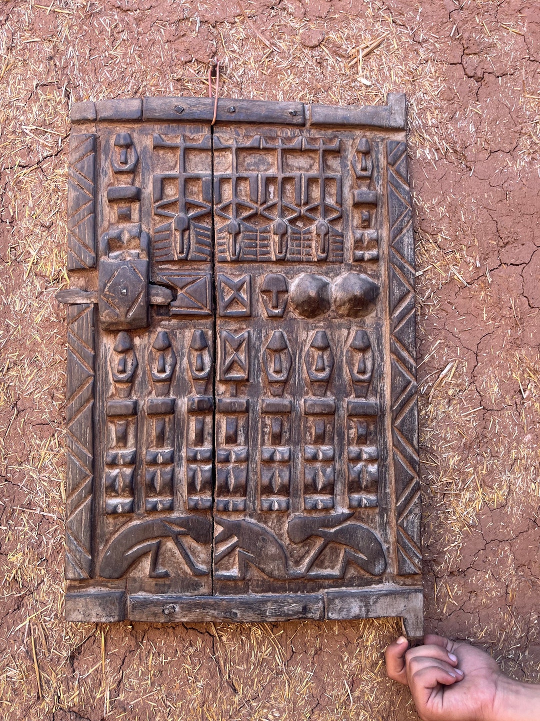 African Dogon Door Carved Wood Granary Door Dogoan Tribe Mali Dogon ...