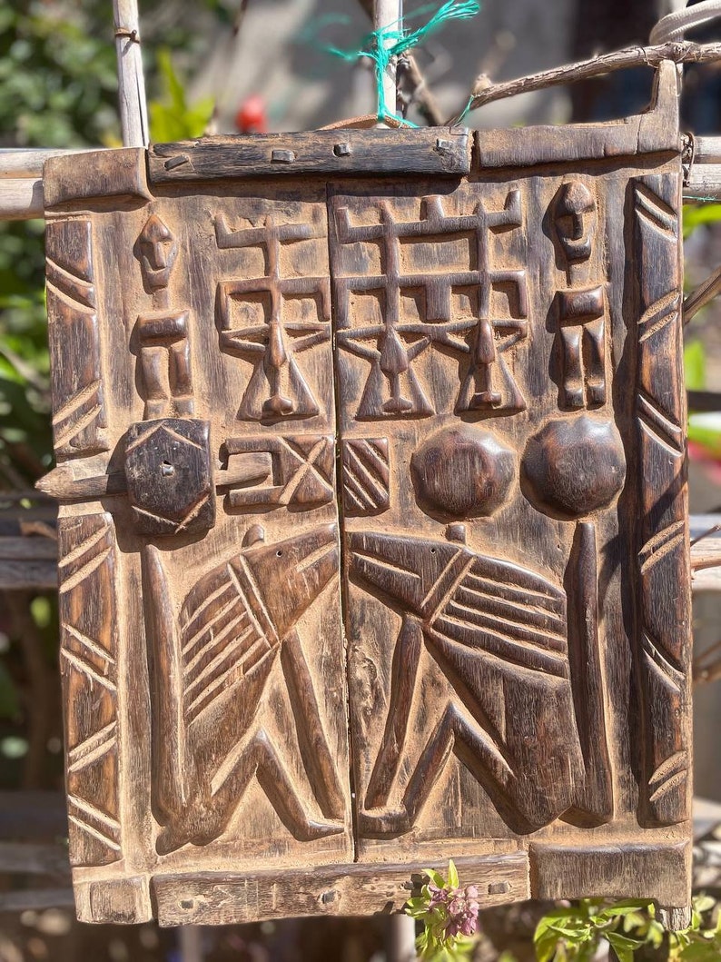 African Dogon Door Carved Wood Granary Door Dogoan Tribe Mali Dogon ...