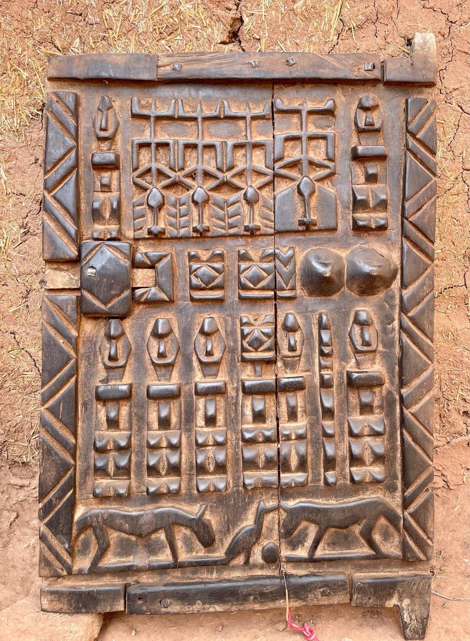 African Dogon Door Carved Wood Granary Door Dogoan Tribe Mali Dogon ...