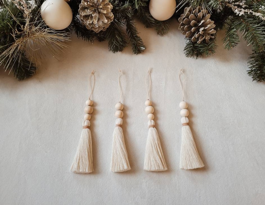 Set of Tassel Ornaments // Macrame Ornament // Tassel Ornament - Etsy