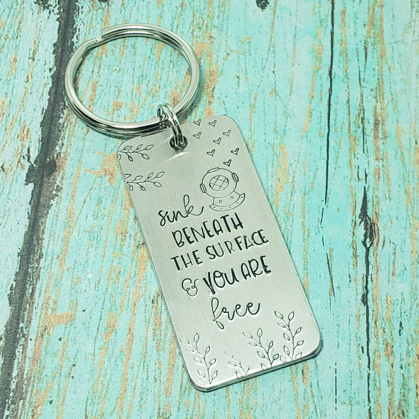 Sink Beneath Surface and You Are Free Scuba Keychain - Etsy