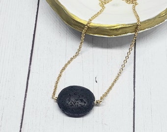 Essential Oil Diffuser Necklace With Lava Stone and Just - Etsy