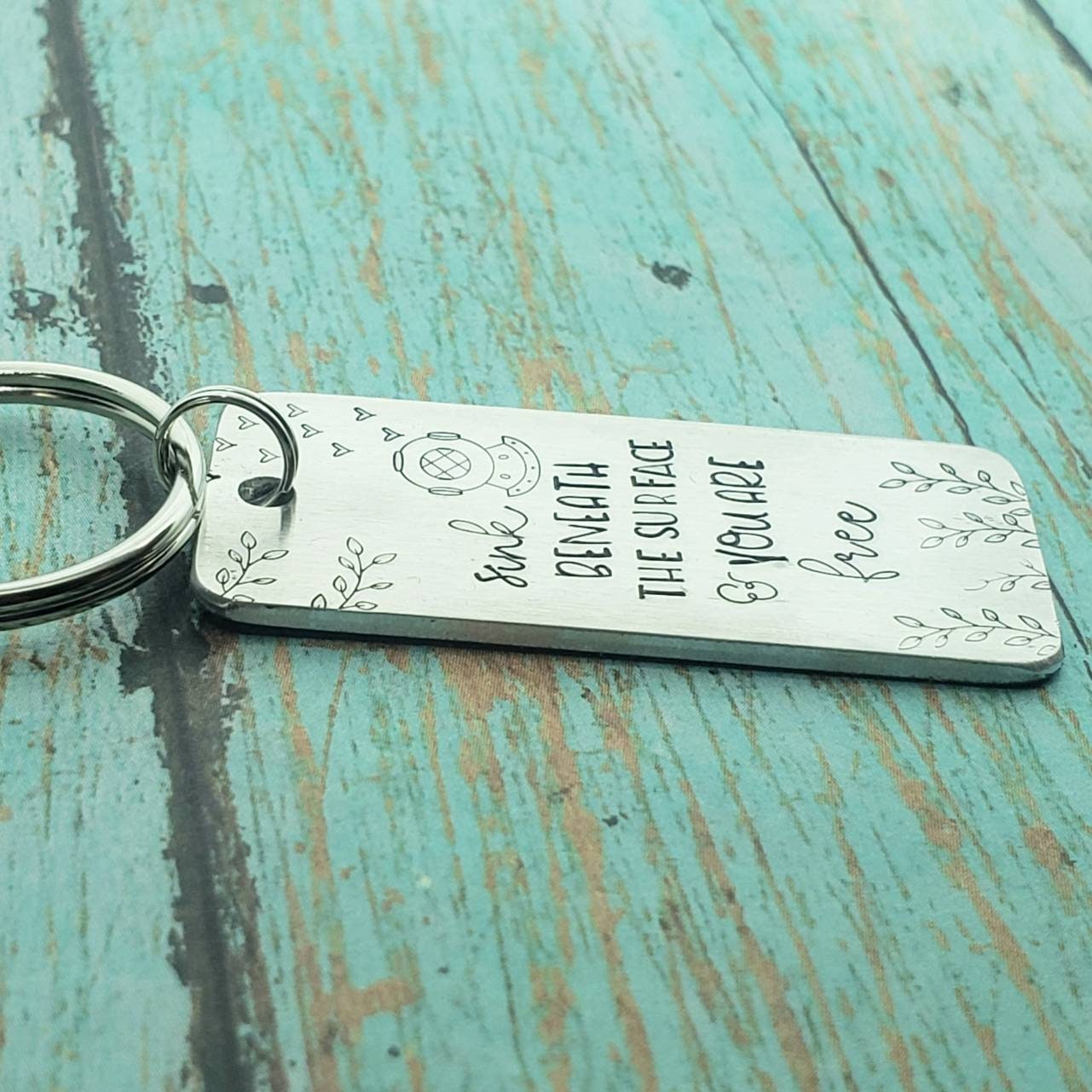 Sink Beneath Surface and You Are Free Scuba Keychain - Etsy
