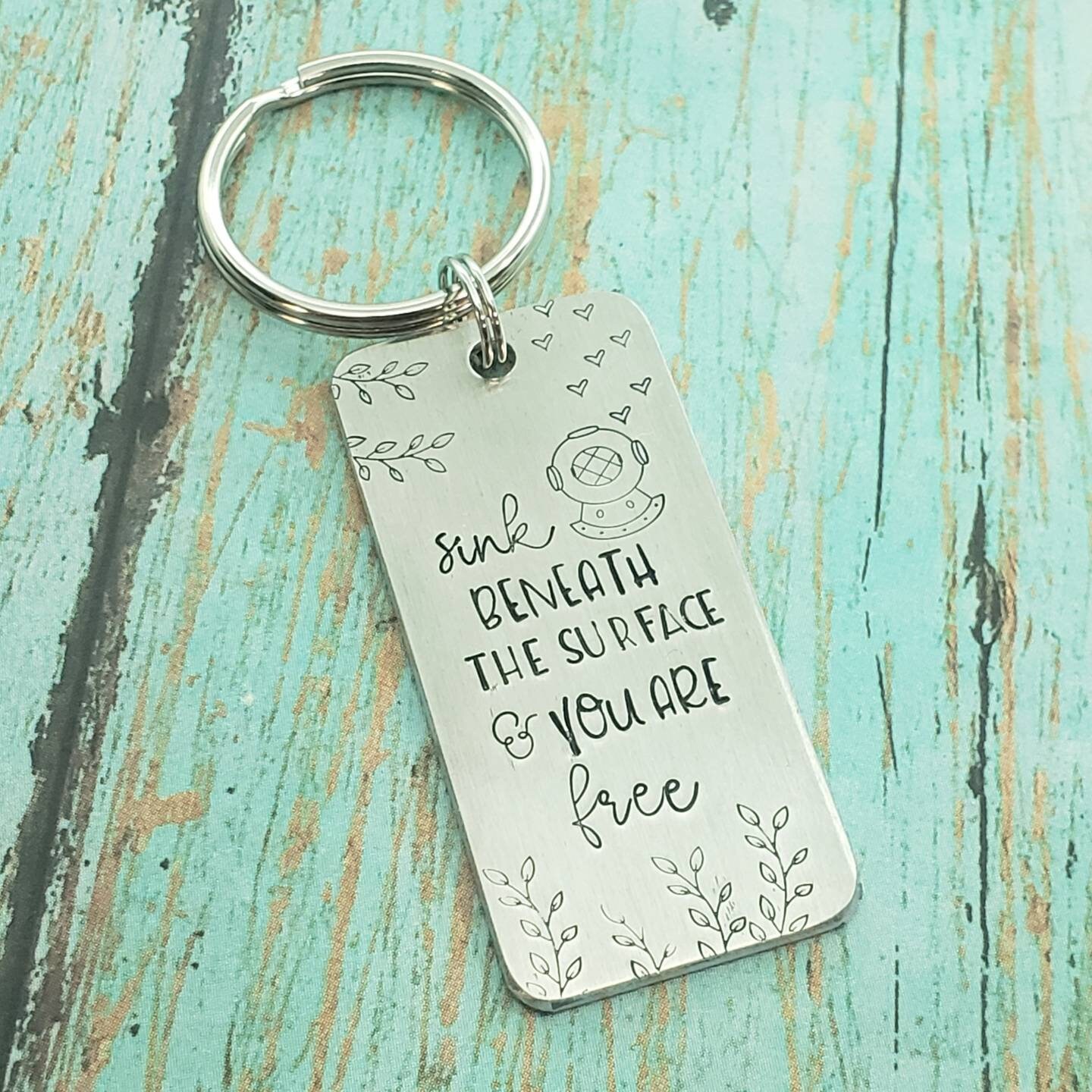 Sink Beneath Surface and You Are Free Scuba Keychain - Etsy