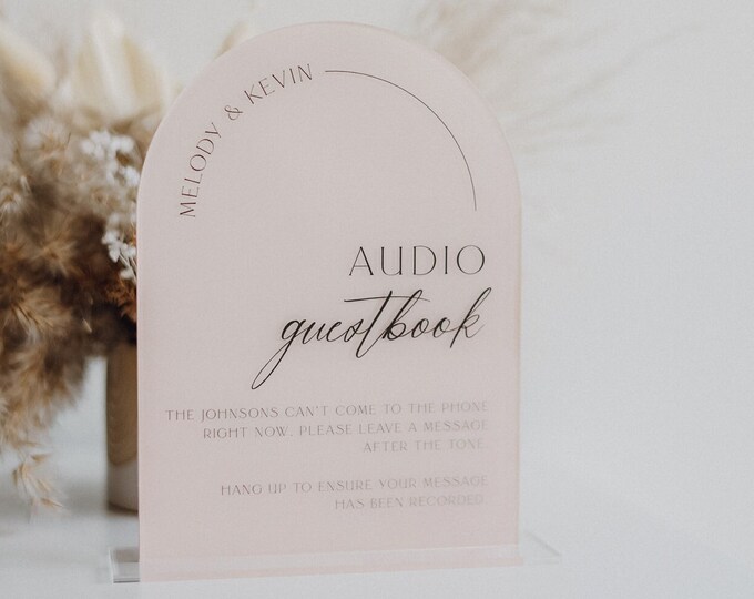 Audio Guestbook Sign, Guestbook Sign, Double Signs, Acrylic Wedding ...