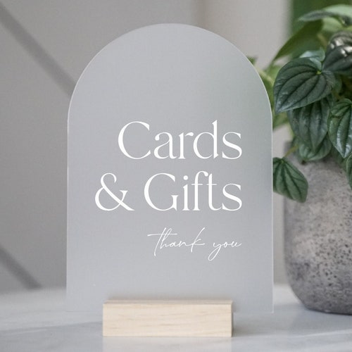 Cards & Gifts Arch Table Sign Gift and Cards Sign Modern - Etsy
