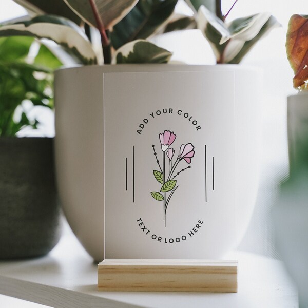 Tabletop Sign With Logo - Etsy