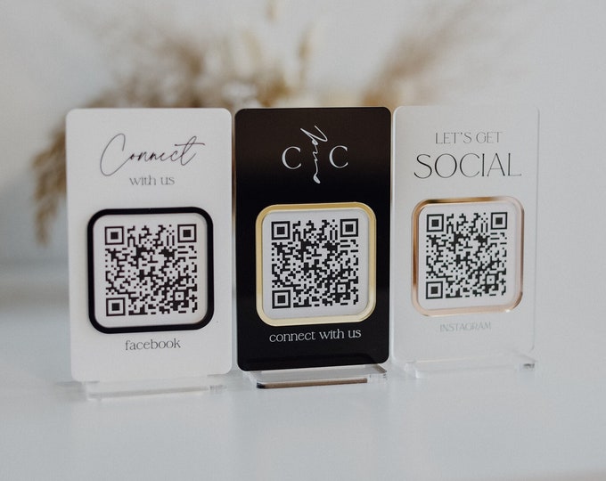 Social Media Hashtag Acrylic Sign Follow Us Acrylic Signs Business ...