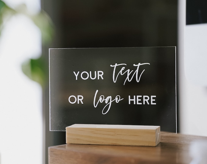 Custom Acrylic Sign / Painted Acrylic Signs / Painted Acrylic Wedding ...