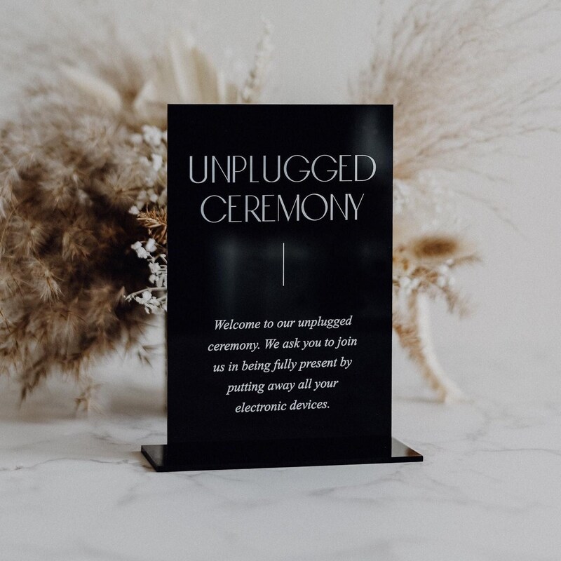Unplugged Ceremony Sign - Etsy