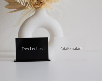 Acrylic Food Labels, Wedding Buffet Signs, Buffet Food Signs With ...