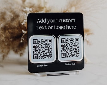 QR Code Sign Mini Stocking Stuffer Scan to Pay Sign Social Media Sign ...