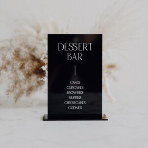 Dessert Table Sign Sweets Wedding Sign Modern Script Acrylic Wedding ...