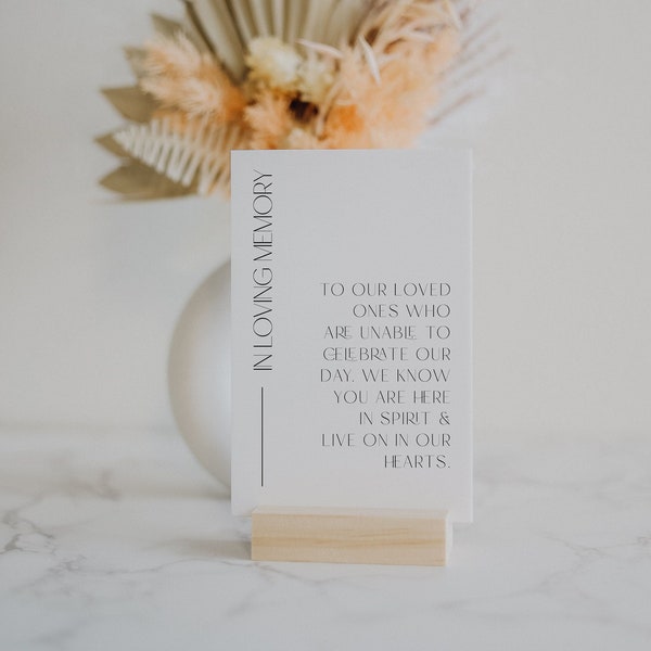 Memorial Table Sign - Etsy