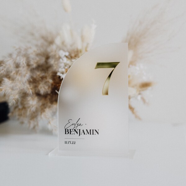 Acrylic Arch Table Number - Etsy