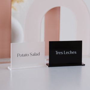 Acrylic Food Signs - Wedding Food Signs, Buffet - Custom Food Signs ...