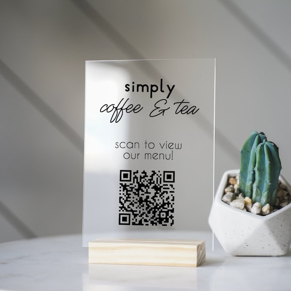 Acrylic Qr Code Sign - Etsy