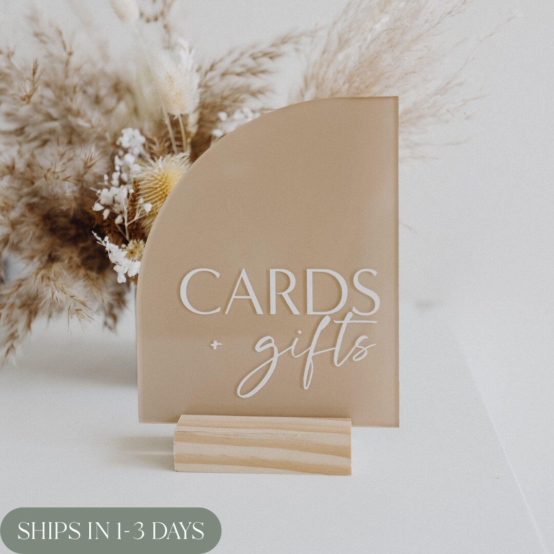 Cards & Gifts Half Arch Table Sign | Gift and Cards Sign | Modern ...