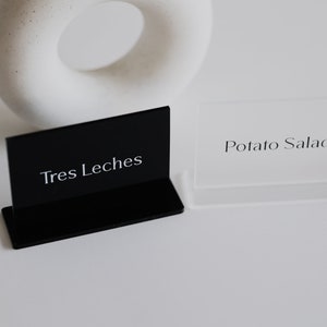 Acrylic Food Signs - Wedding Food Signs, Buffet - Custom Food Signs ...