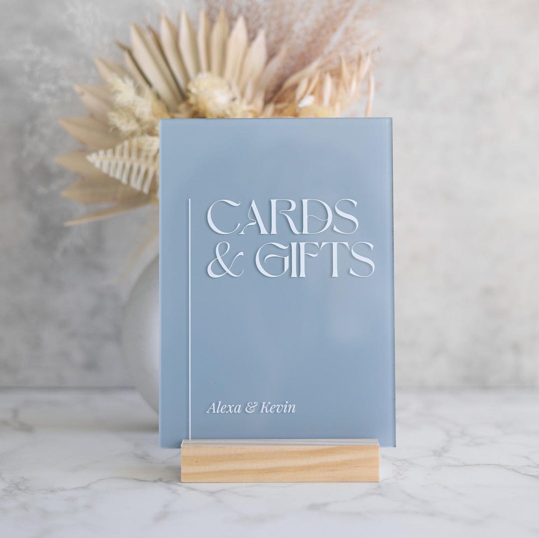 Cards & Gifts Arch Table Sign | Gift and Cards Sign | Modern Script ...