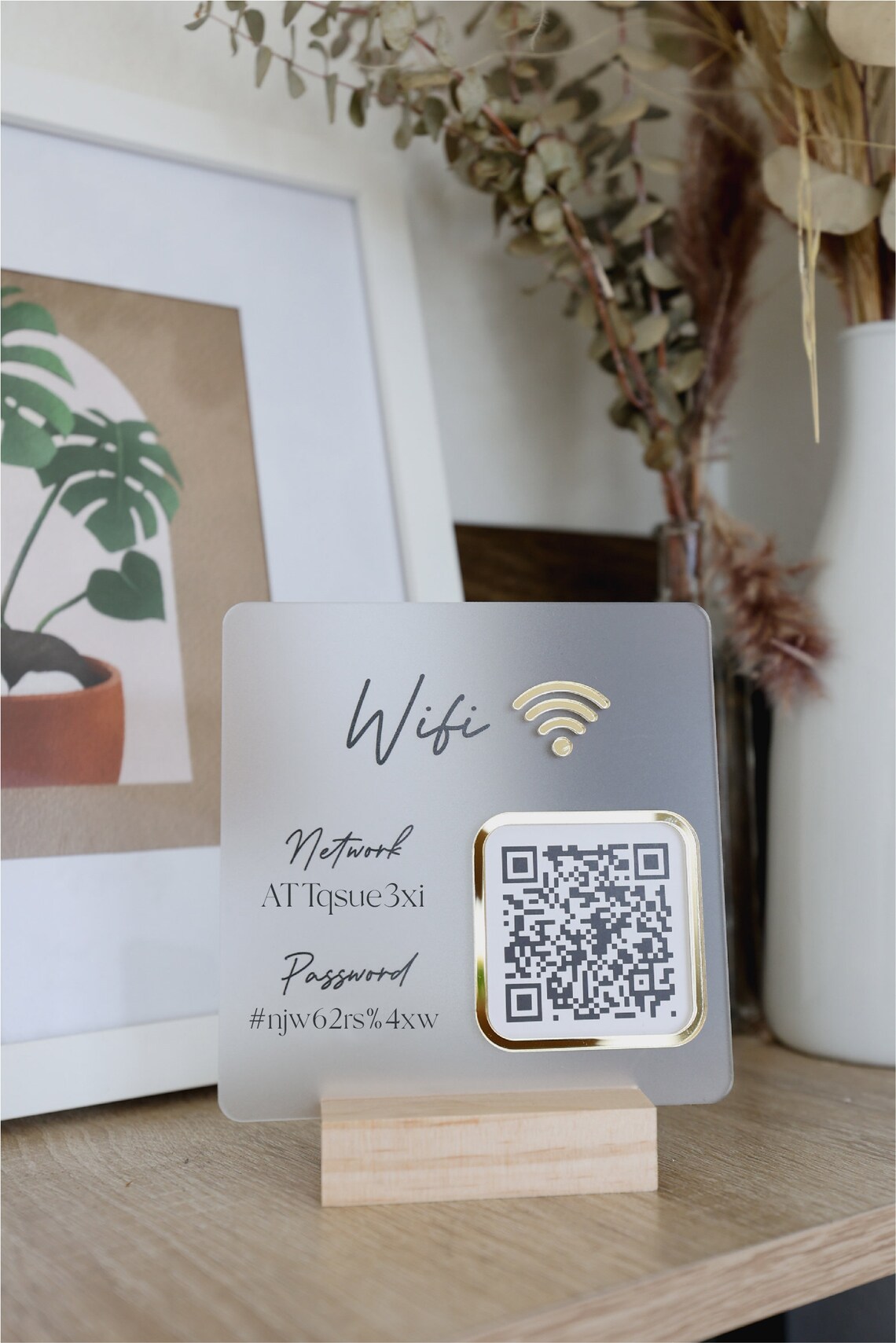 Wifi QR Code With Base Wifi Sign Scan for Wifi Custom - Etsy