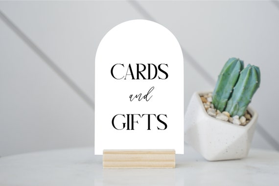 Cards & Gifts Arch Table Sign Gift and Cards Sign Modern - Etsy