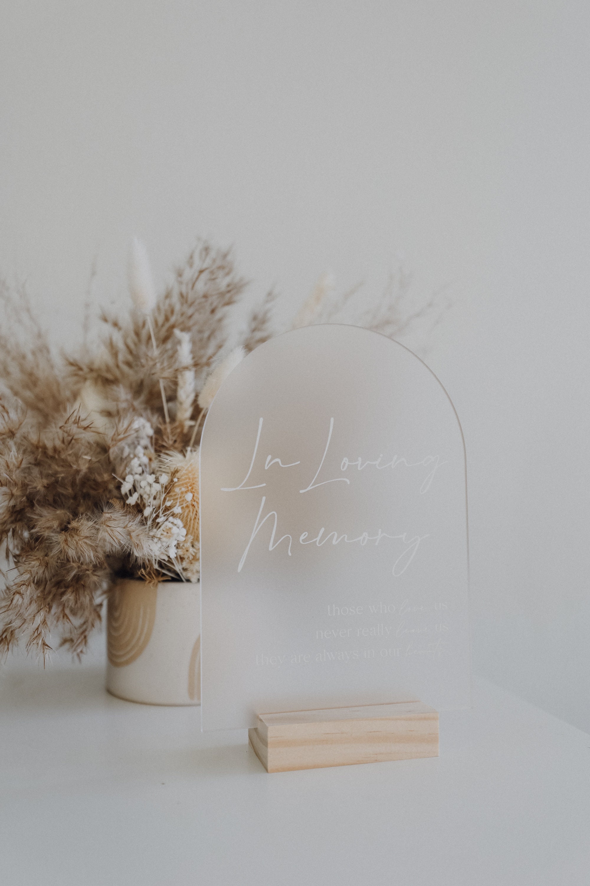 In Loving Memory Table Sign in Memory Wedding Sign Modern - Etsy