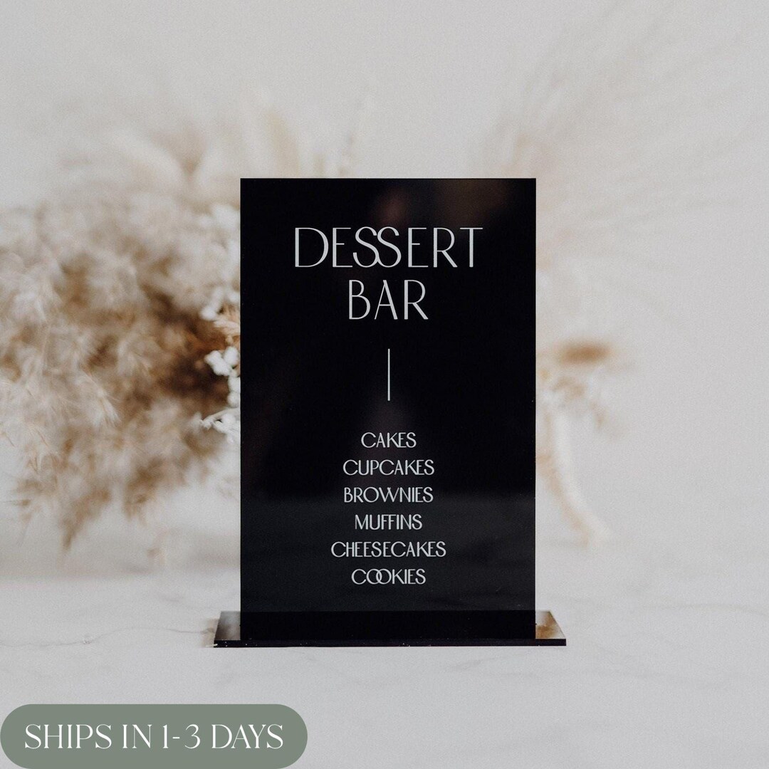 Dessert Table Sign | Sweets Wedding Sign | Modern Script Acrylic ...