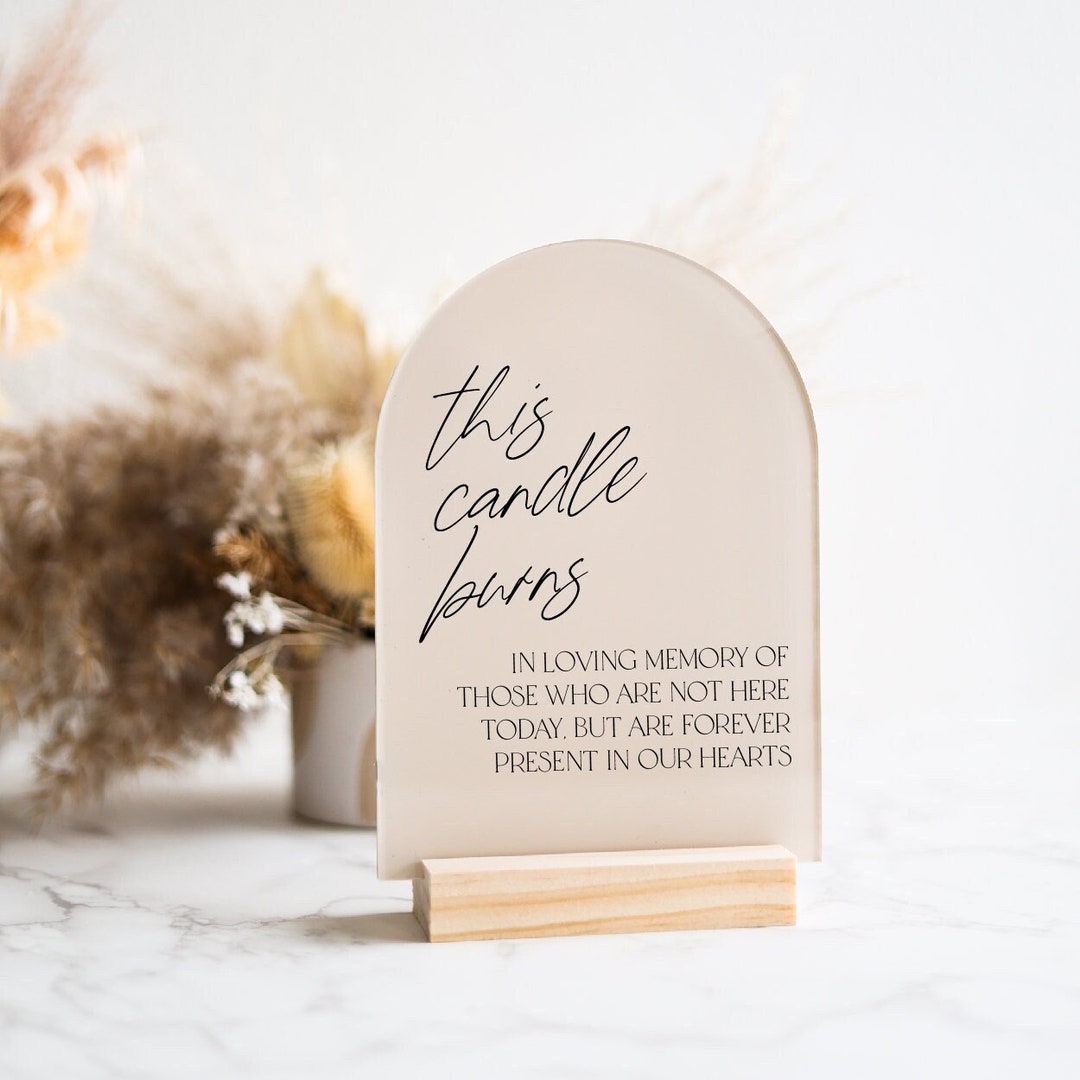 In Loving Memory Table Sign in Memory Wedding Sign Modern Script ...