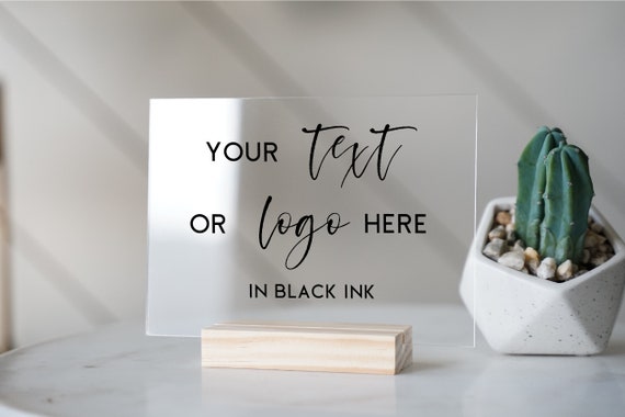 Custom Black Text Acrylic Sign Small Acrylic Business Signs - Etsy