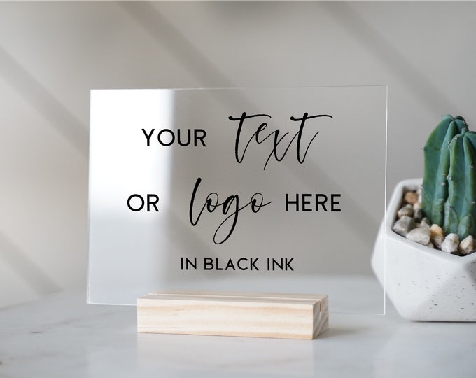 Social Media Hashtag Acrylic Sign Follow Us Acrylic Signs Business ...