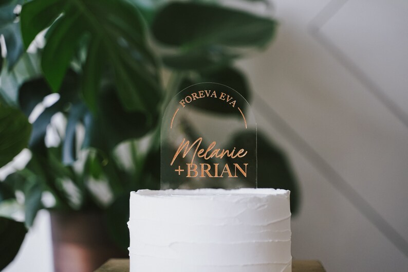 Custom Name Arch Acrylic Cake Topper Modern Arch Cake Topper - Etsy