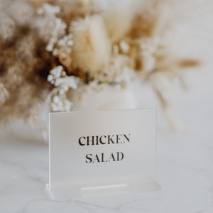 Acrylic Food Signs - Wedding Food Signs, Buffet - Custom Food Signs ...