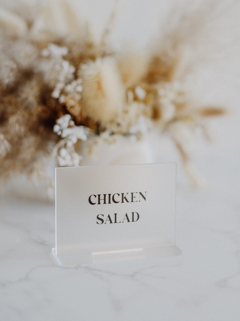 Acrylic Food Signs Wedding Food Signs Buffet Food Tag - Etsy
