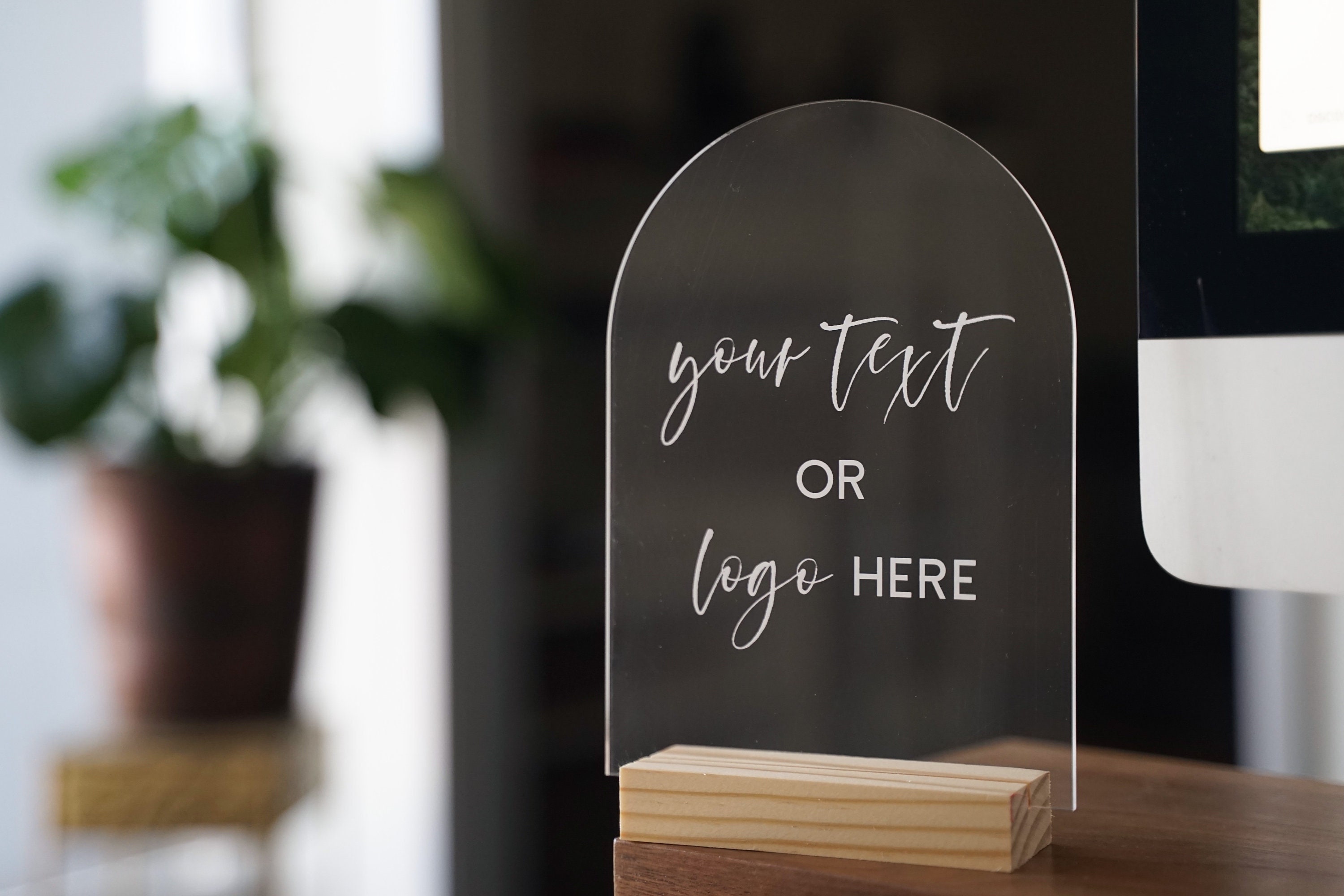 Custom Arch Acrylic Sign Small Acrylic Business Signs | Etsy