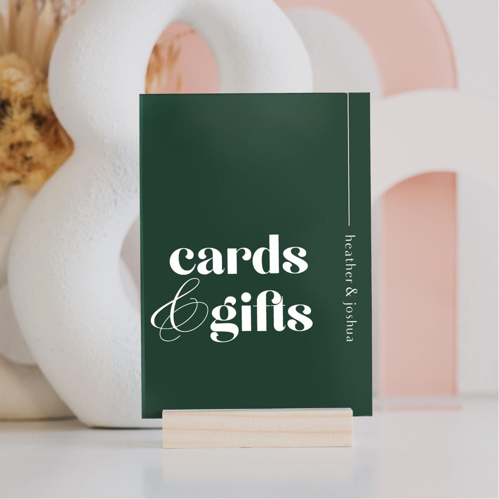 Cards & Gifts Table Sign | Gift and Cards Sign | Modern Script Acrylic ...