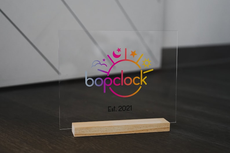 Custom Color Logo Acrylic Business Sign – Tabletop Display - Etsy