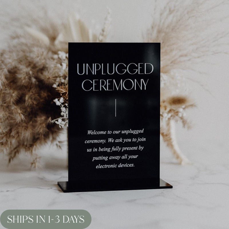 Unplugged Ceremony Sign - Etsy