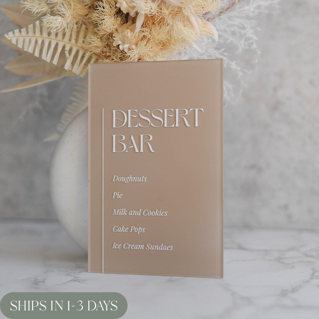 Dessert Table Sign | Sweets Wedding Sign | Modern Script Acrylic ...