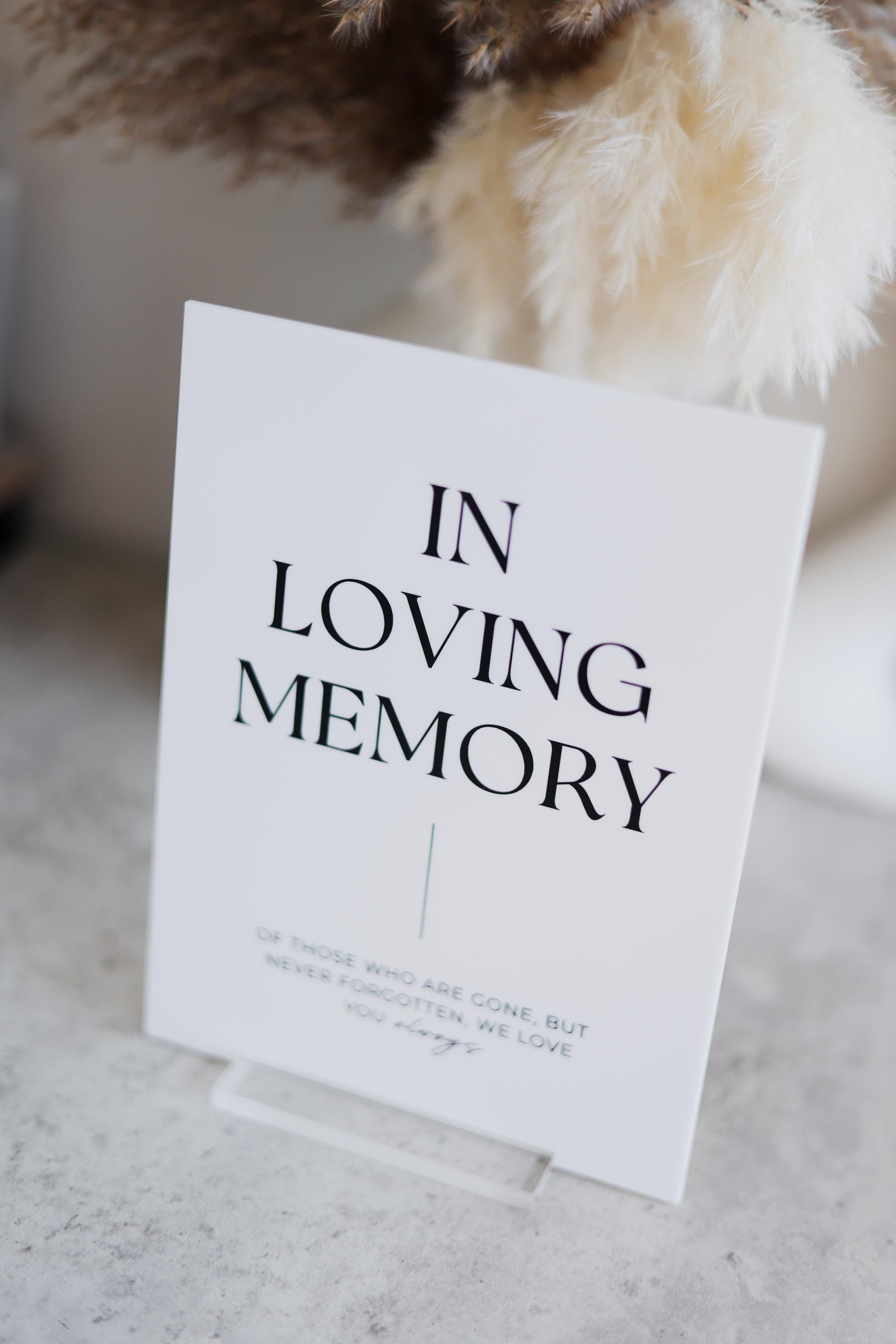 In Loving Memory Table Sign | in Memory Wedding Sign | Modern Script ...