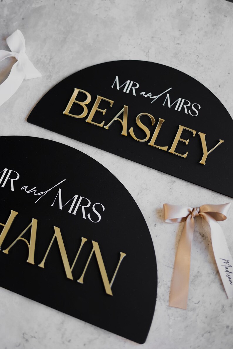 3D Arch Sweetheart Table Sign Acrylic - Mr Mrs Acrylic Sign for Head ...