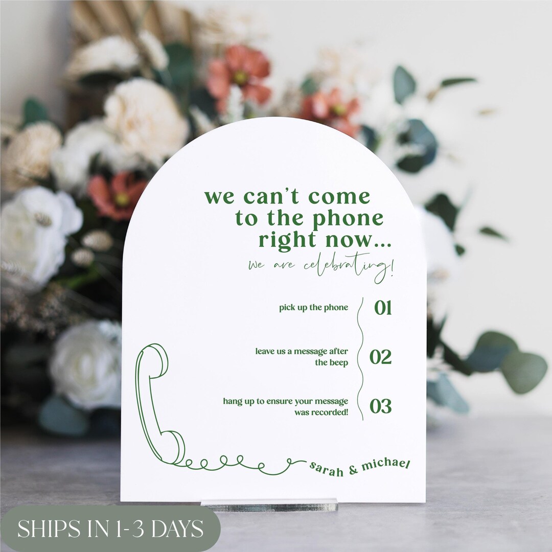 Audio Guestbook Sign | Leave a Message After the Tone Telephone ...