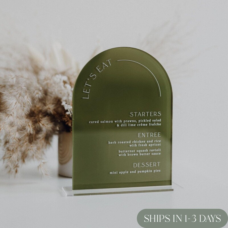 Acrylic Menus - Etsy